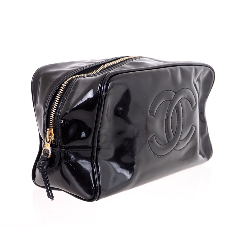 Vintage Chanel Toilet Pouch Cosmetic Clutch Bag - Nina Furfur Vintage ...