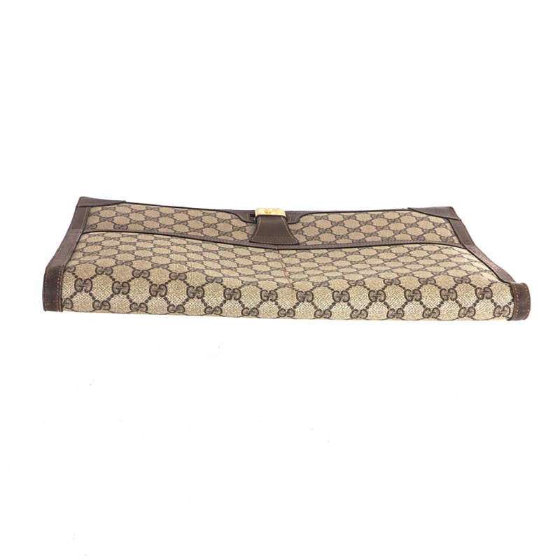 Vintage Gucci Monogram Large Laptop Case Document Clutch Bag - Nina ...