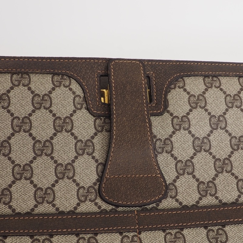 Vintage Gucci Monogram Large Laptop Case Document Clutch Bag - Nina ...