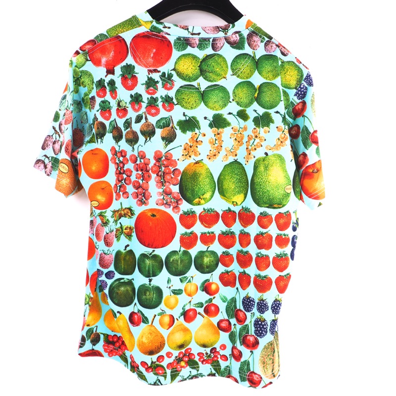 Vintage Gucci Fruits Print Blue Never Worn L Size T-Shirt - Nina Furfur ...